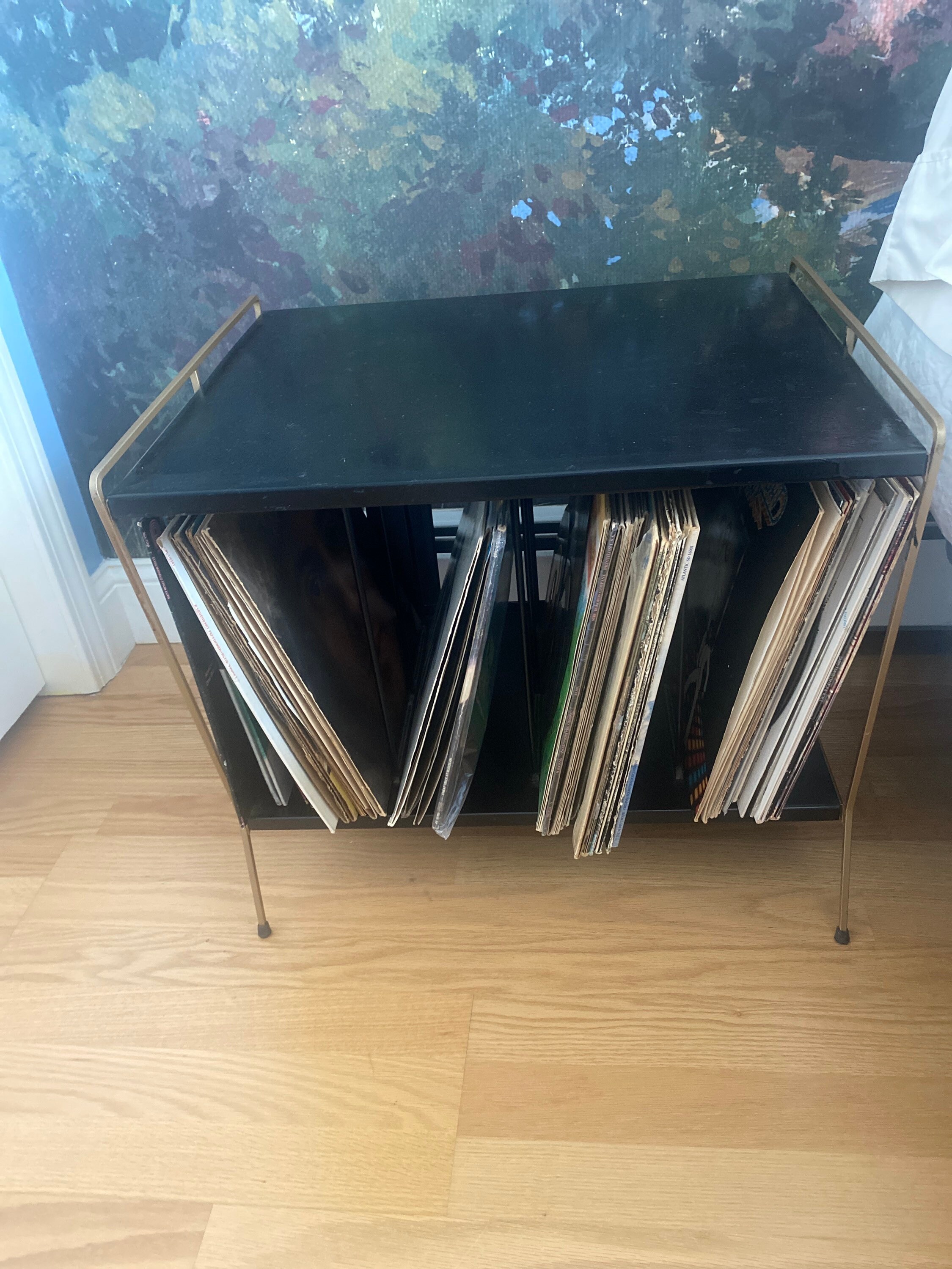 Metal Record Shelf Rack this is a Vintage Metal Record Shelf Rack - Etsy