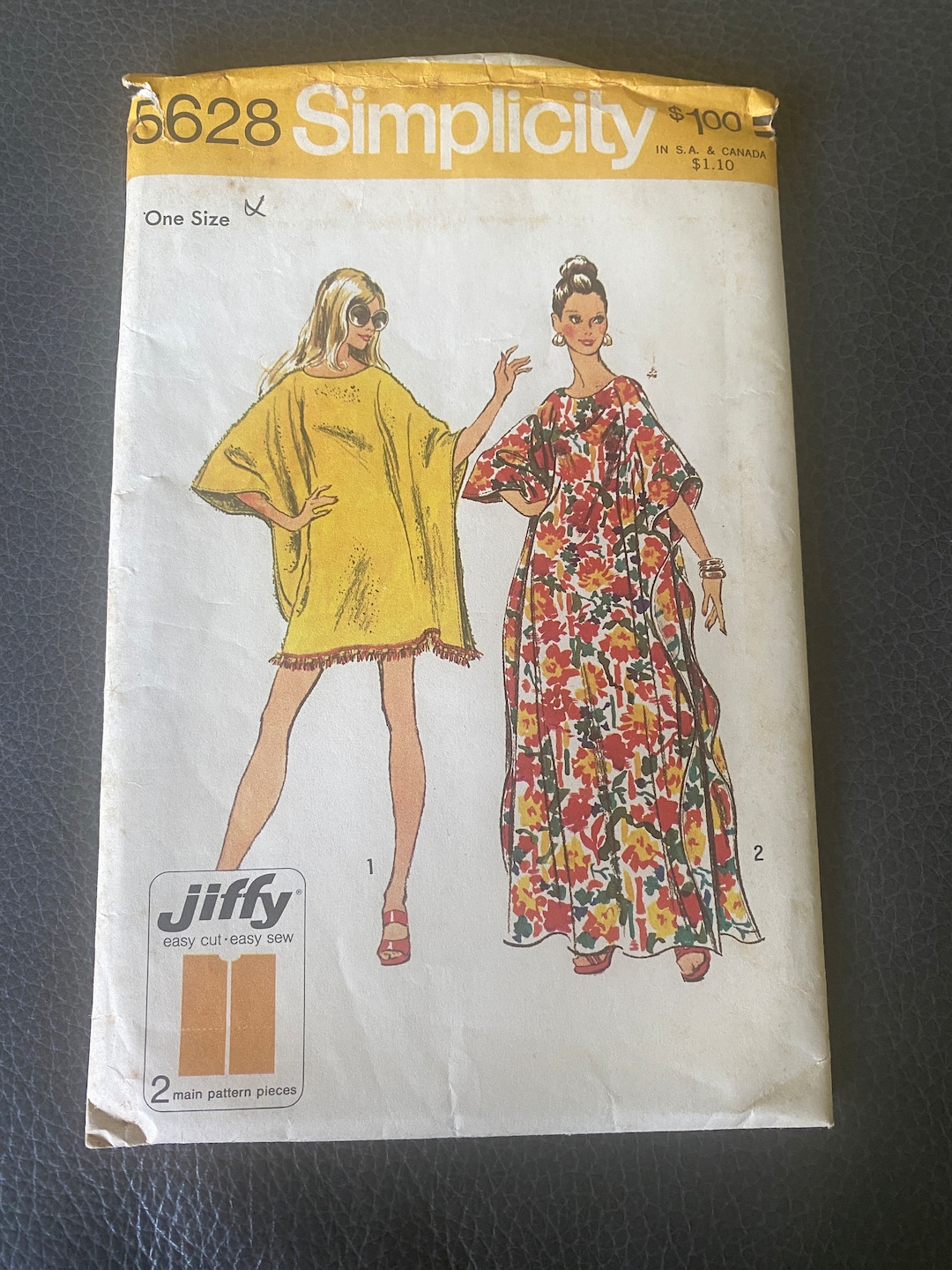 Simplicity Sewing Pattern Caftan, Swimsuit Cover up 1972 One Size ...
