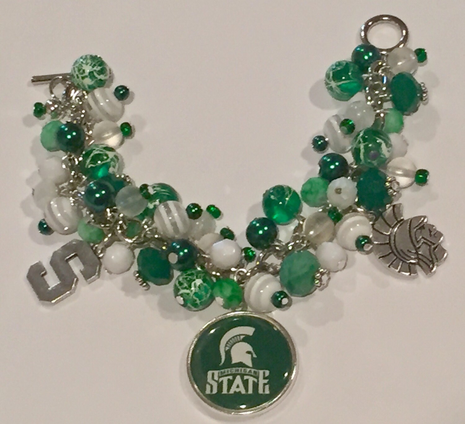 Michigan State Charm Bracelet - Etsy
