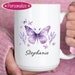 Colorful Flowers and Butterflies Mug | Artistic Butterflies Mug ...