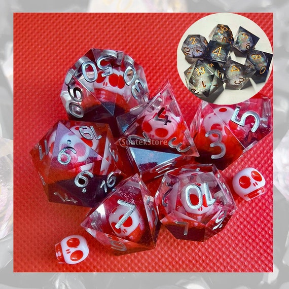Elixr of the Undead Dice Macabre 7 Dice Set, OG Skull DnD Dice Set ...