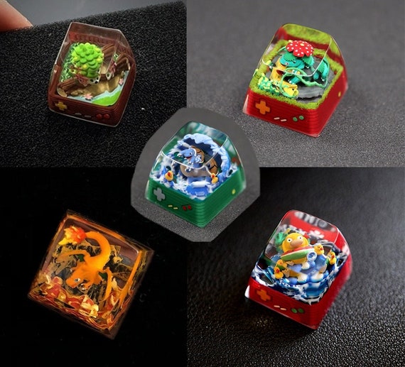 Custom Pokemon Artisan Resin Keycap, Pokemon Character Custom Keycap ...