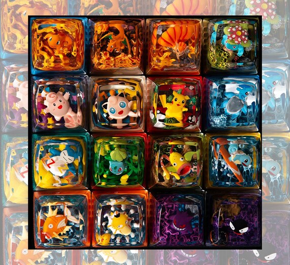 Custom Pokemon Artisan Resin Keycap, Pokemon Character Custom Keycap ...