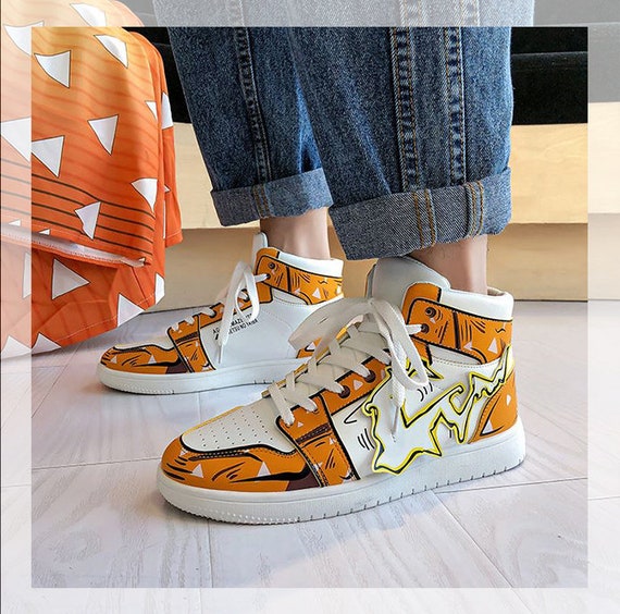 Anime Theme Sneakers, Anime Sneakers, Men's High Neck Sneakers, Unisex ...
