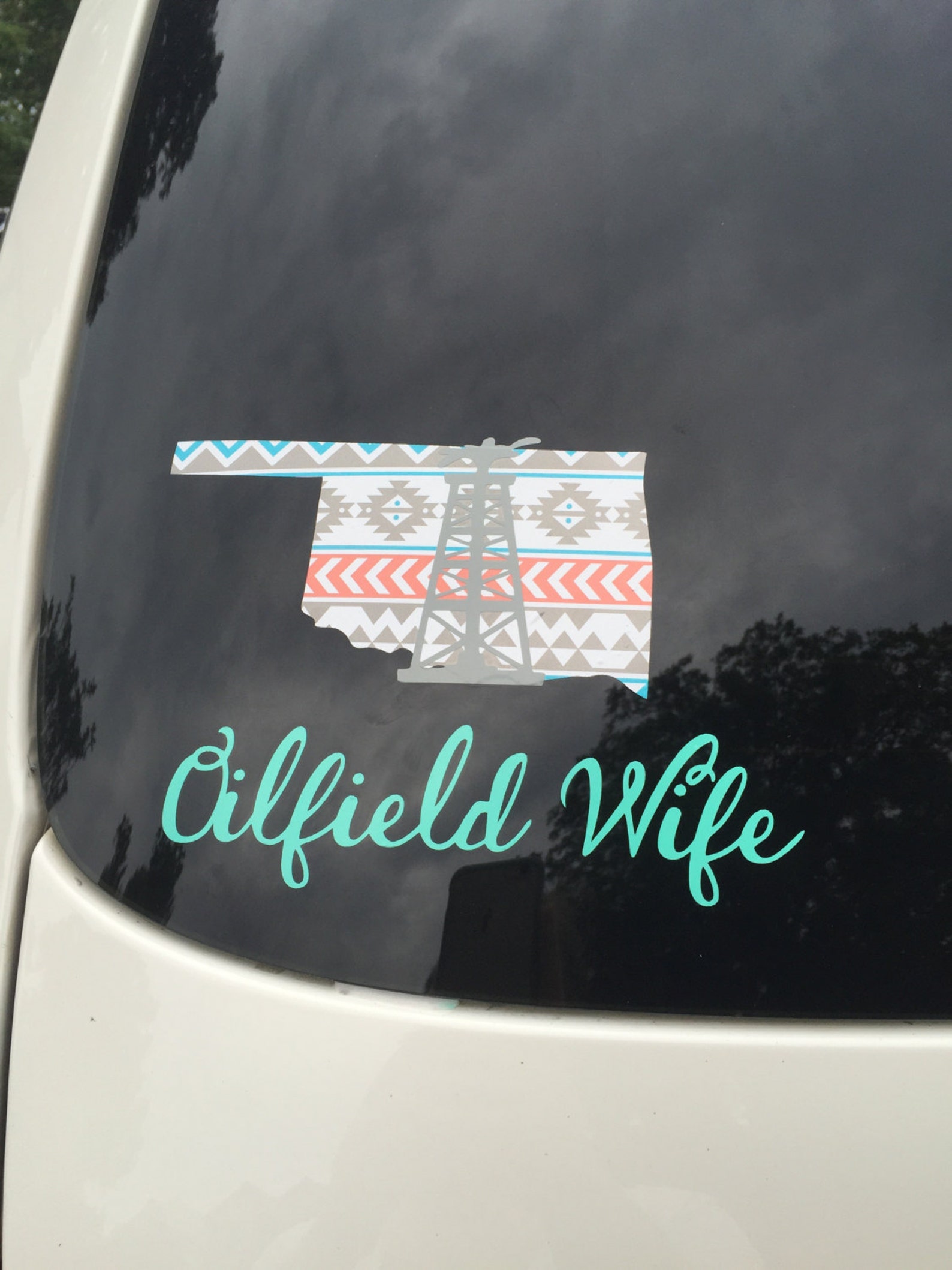 Oklahoma Oilfield Wife Car Decal. I Can Do Any of the 50 States - Etsy