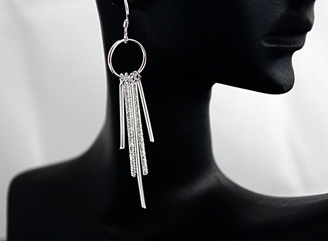 5 Stick Dangle Earrings Hip Hop Punk - Etsy