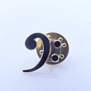 Bass Clef Pin Brooch - Etsy