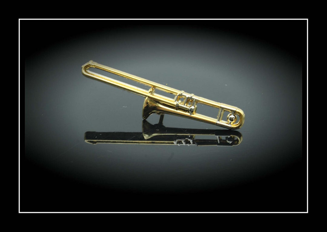 Trombone Pin Badge 3D Design - Etsy
