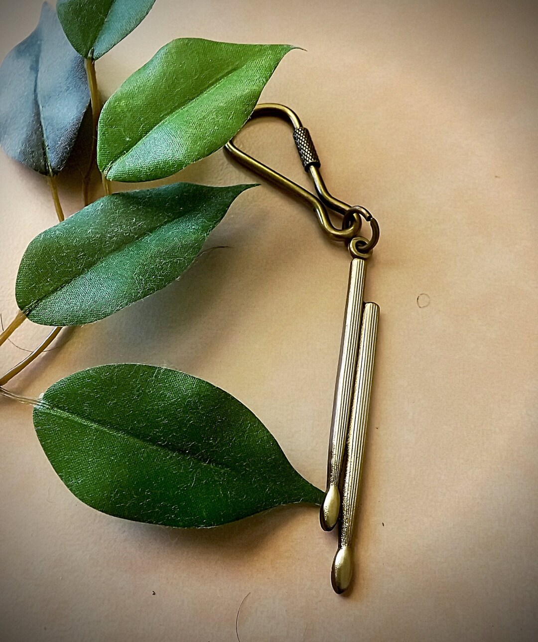 Drum Sticks Keychain /keyring in Antique Brass - Etsy