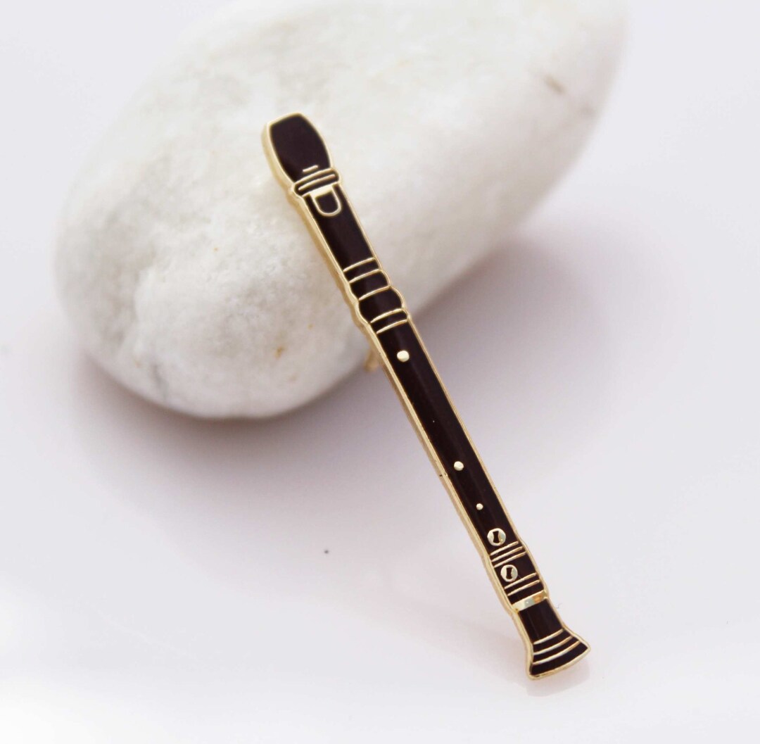 Recorder Musical Instrument Pin Badge - Etsy