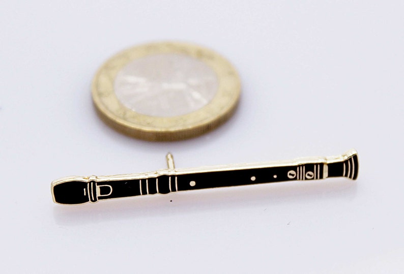 Recorder Musical Instrument Pin Badge | Etsy