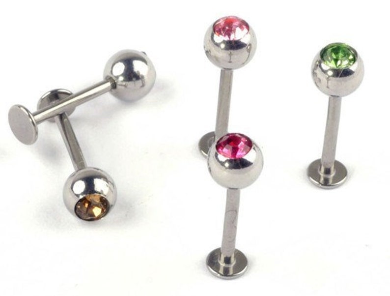Labret Studs Stainless Steel Set of 10 Random Colors - Etsy