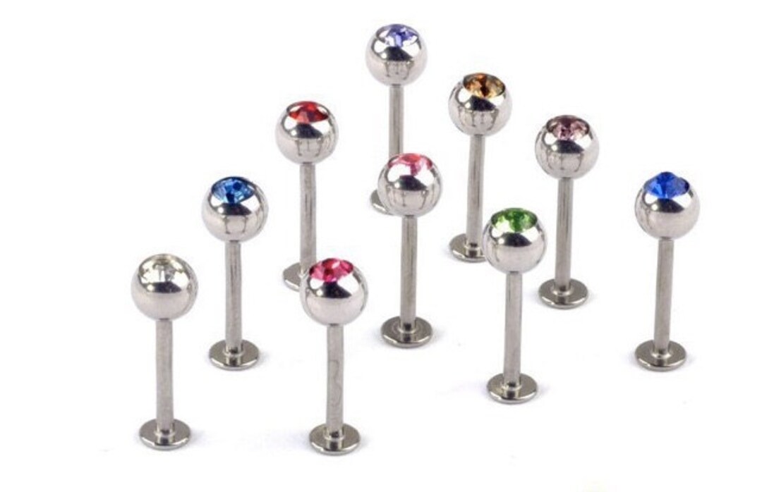 Labret Studs Stainless Steel Set of 10 Random Colors - Etsy