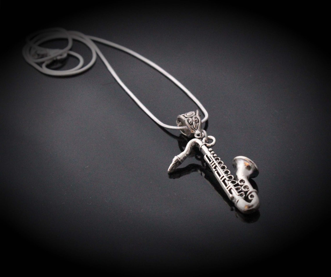 Saxophone Necklace | Etsy