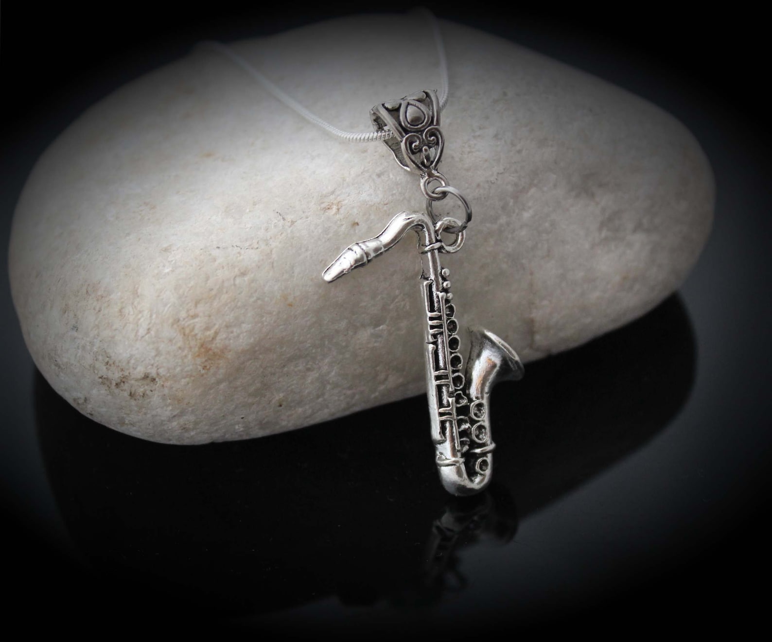 Saxophone Necklace - Etsy