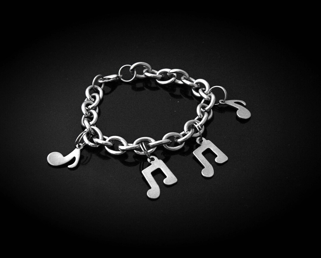 Music Note Link Chain Bracelet Made to Size - Etsy