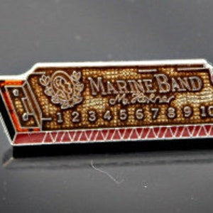 Harmonica Musical Instrument Pin Badge - Etsy