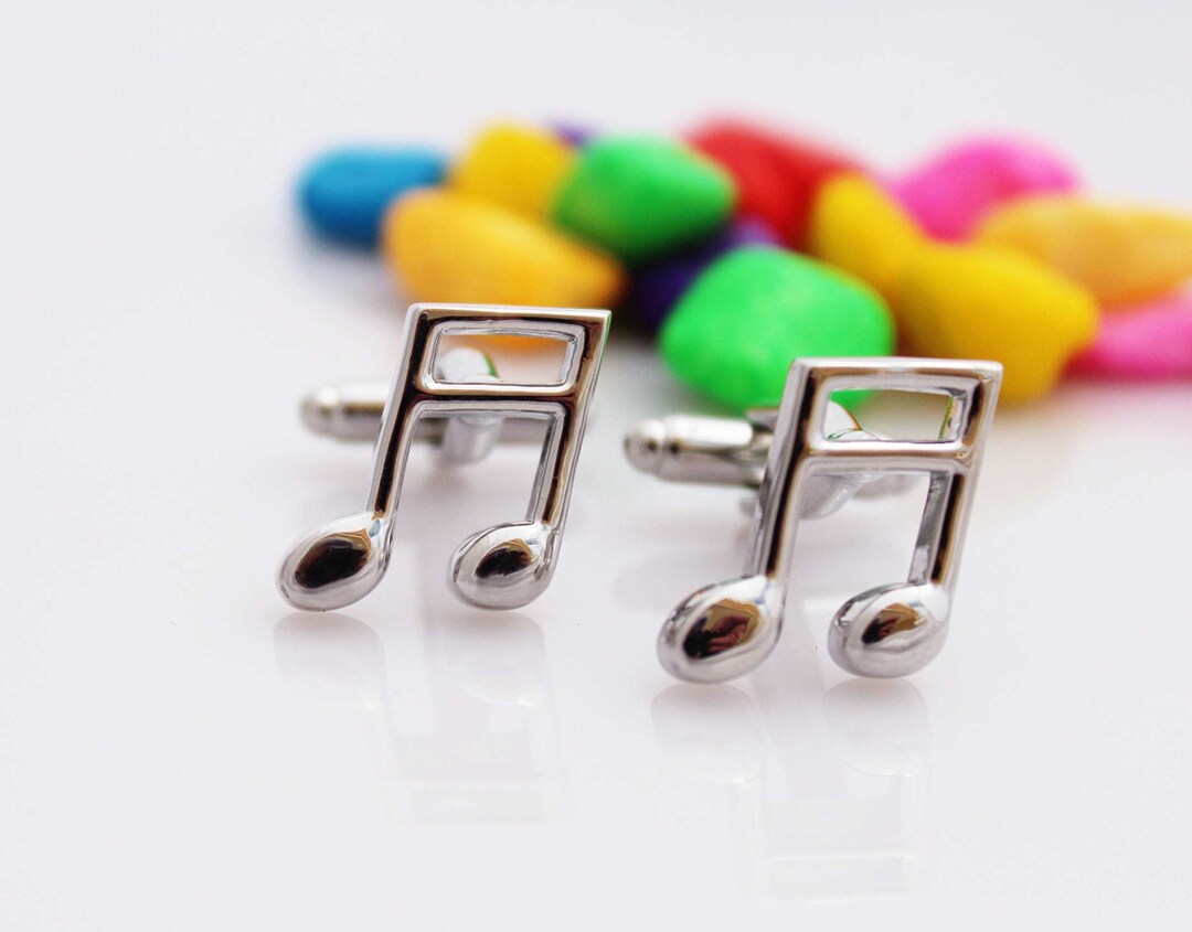 Music Note Cufflinks Stainless Steel - Etsy