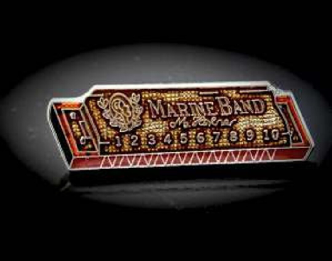 Harmonica Musical Instrument Pin Badge - Etsy