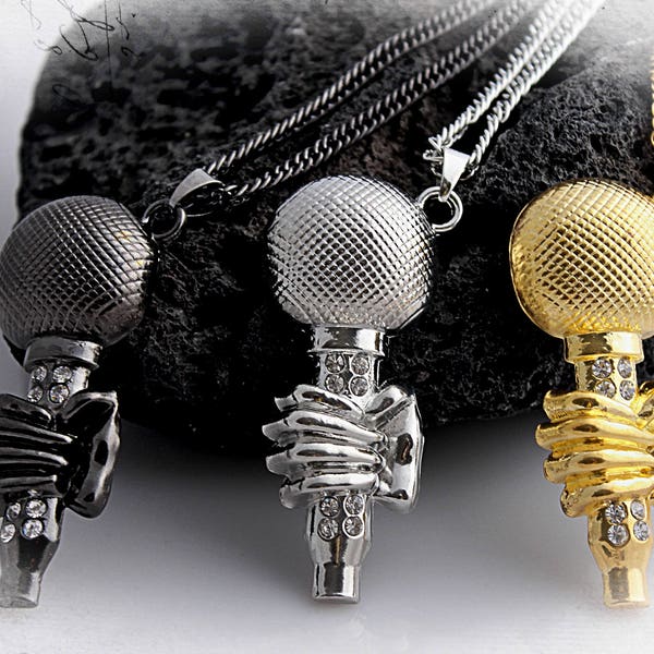 Microphone Necklace - Etsy