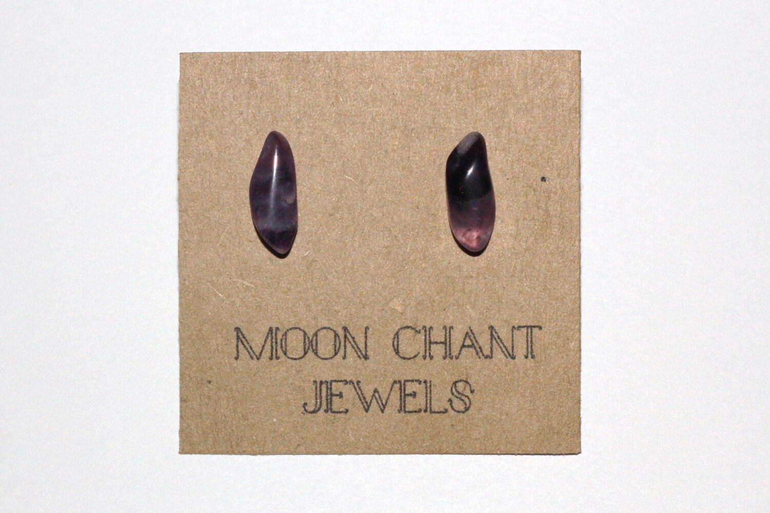 Large Amethyst Natural Crystal Stone Stud Earring Posts | Etsy