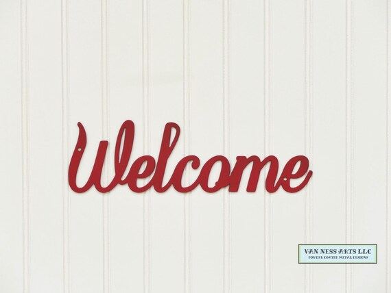 Welcome Sign Small Home Decor House Decoration Metal Wall Sign - Etsy