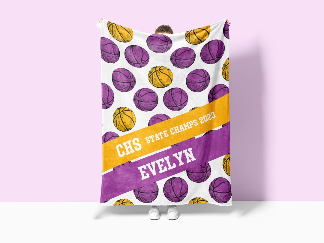 Custom Basketball Team Blanket, Custom Team Basketball Throw ...