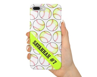 Personalized Softball Iphone Case - Etsy