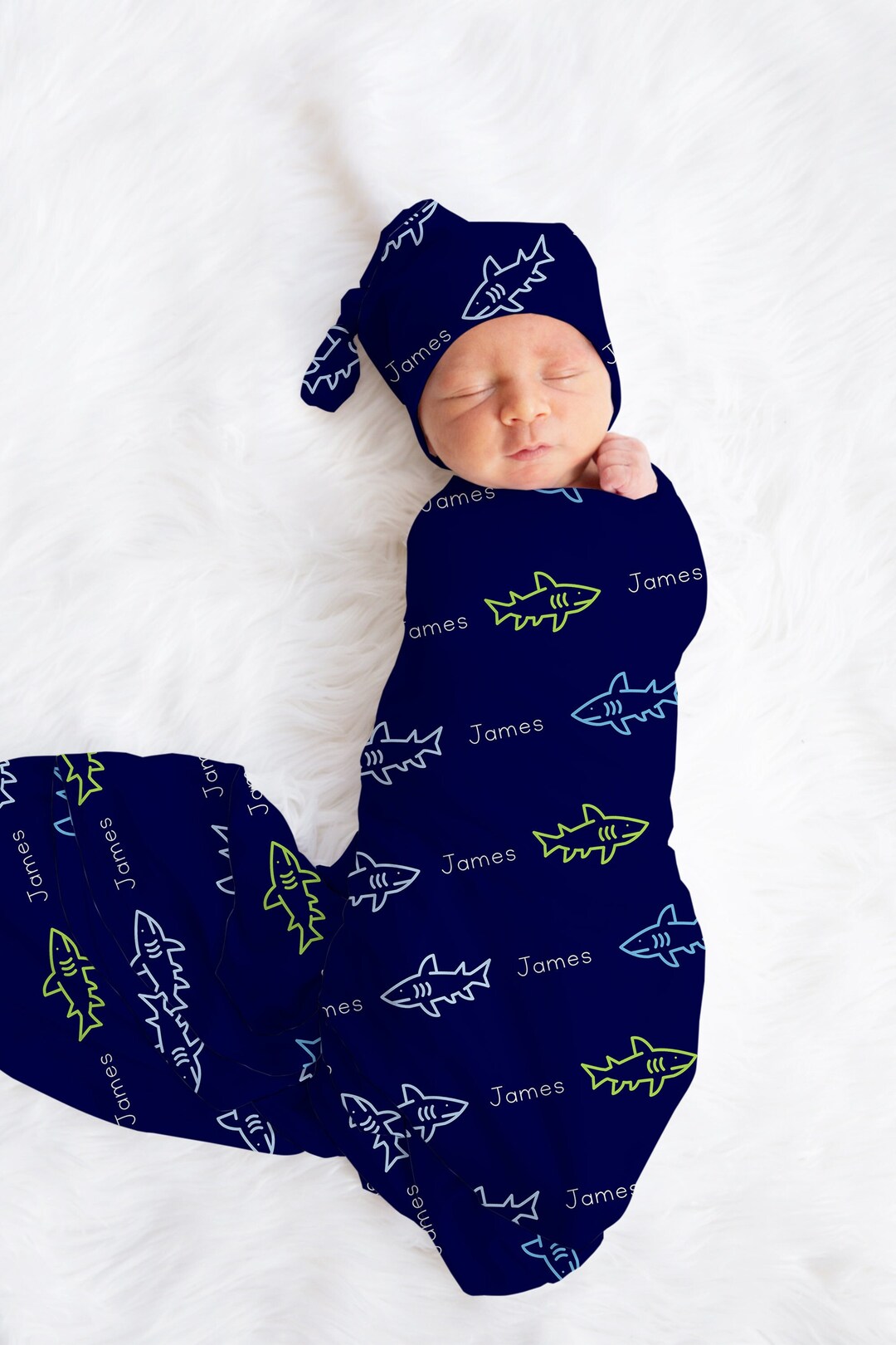 Personalized Shark Blanket, Custom Blanket, Shark Minky Blanket, Shark ...