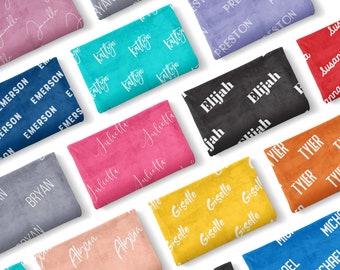 Plush Minky Name Blanket - Etsy