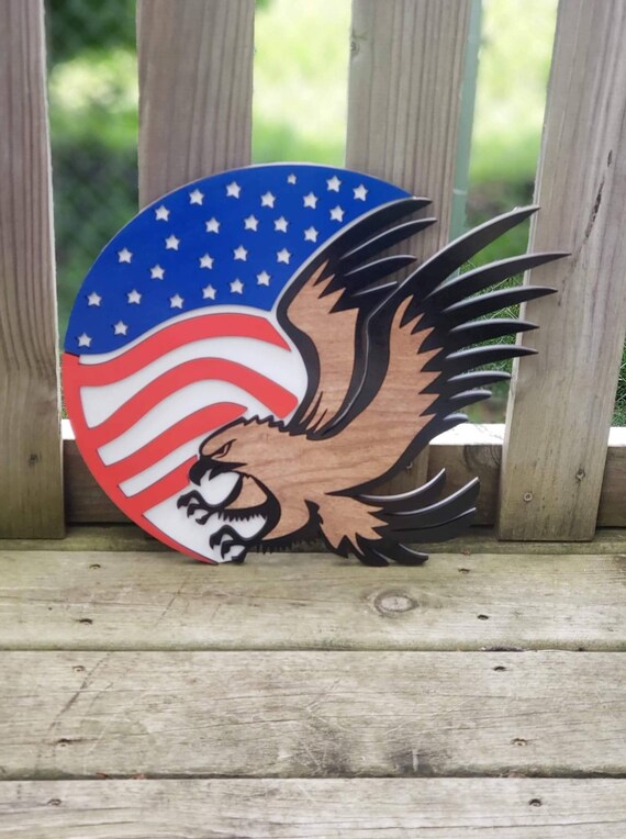 Eagle Door Hanger Sign Flag | Etsy