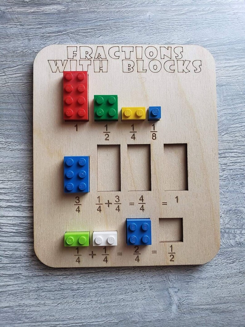 Fractions With Blocks - Etsy