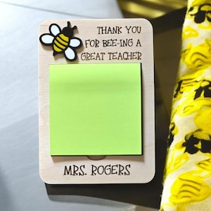 These Look Un Bee Lievable Teacher Sticky Note Holder Personalized With ...