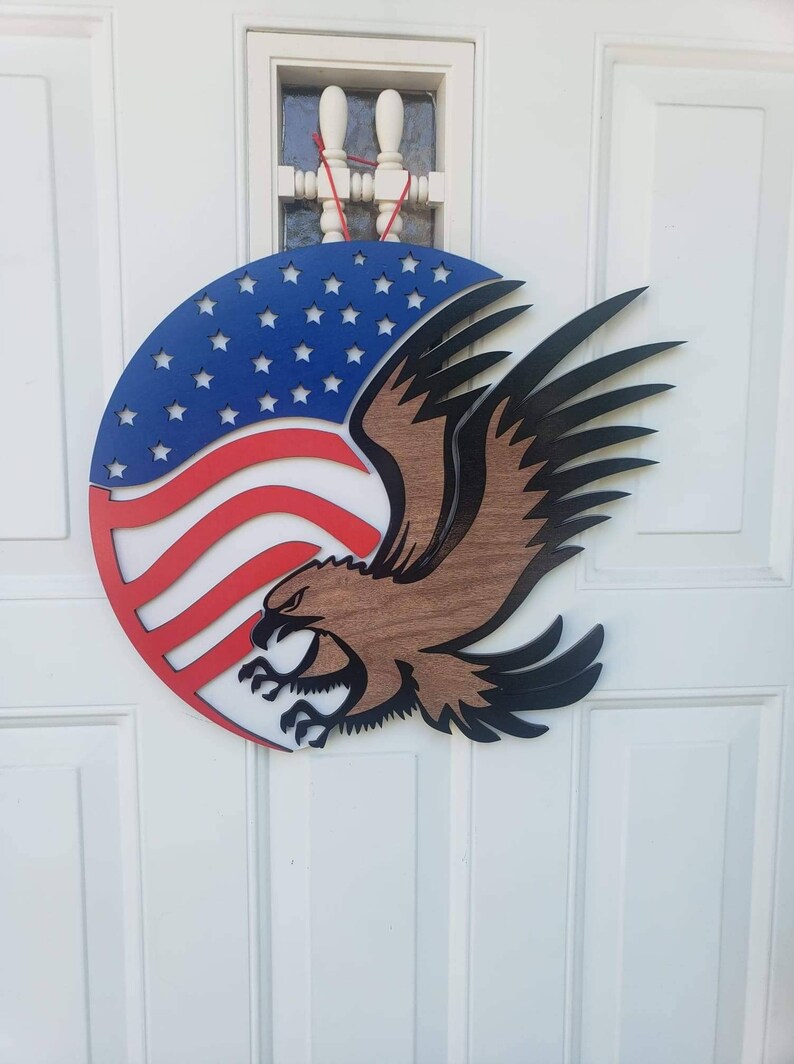 Eagle Door Hanger Sign Flag - Etsy