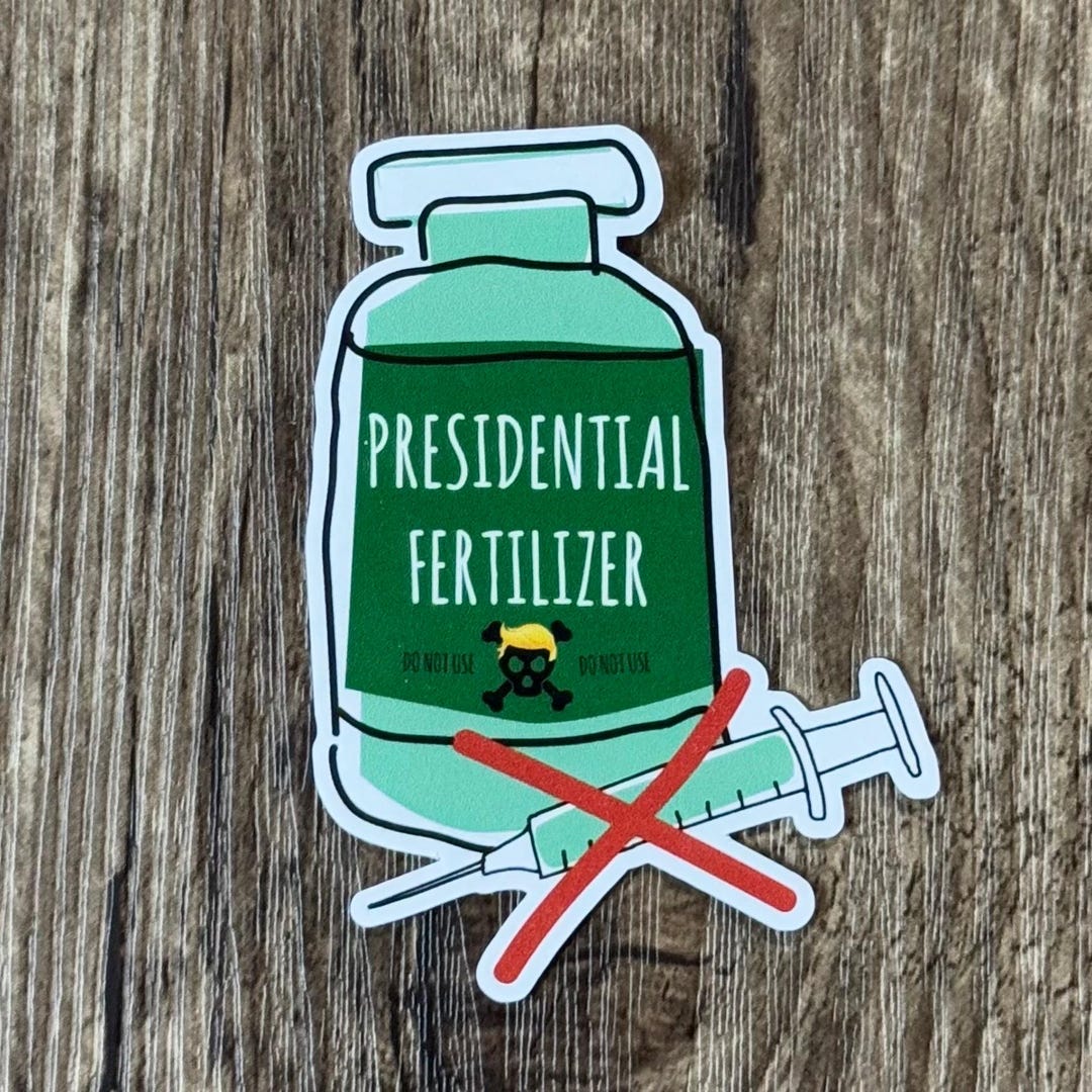 Anti Trump Sticker, Fertilizer Sticker, US President Sticker, Funny ...