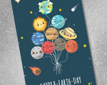 I Miss You Greeting Card Mars Space Astronaut Card - Etsy