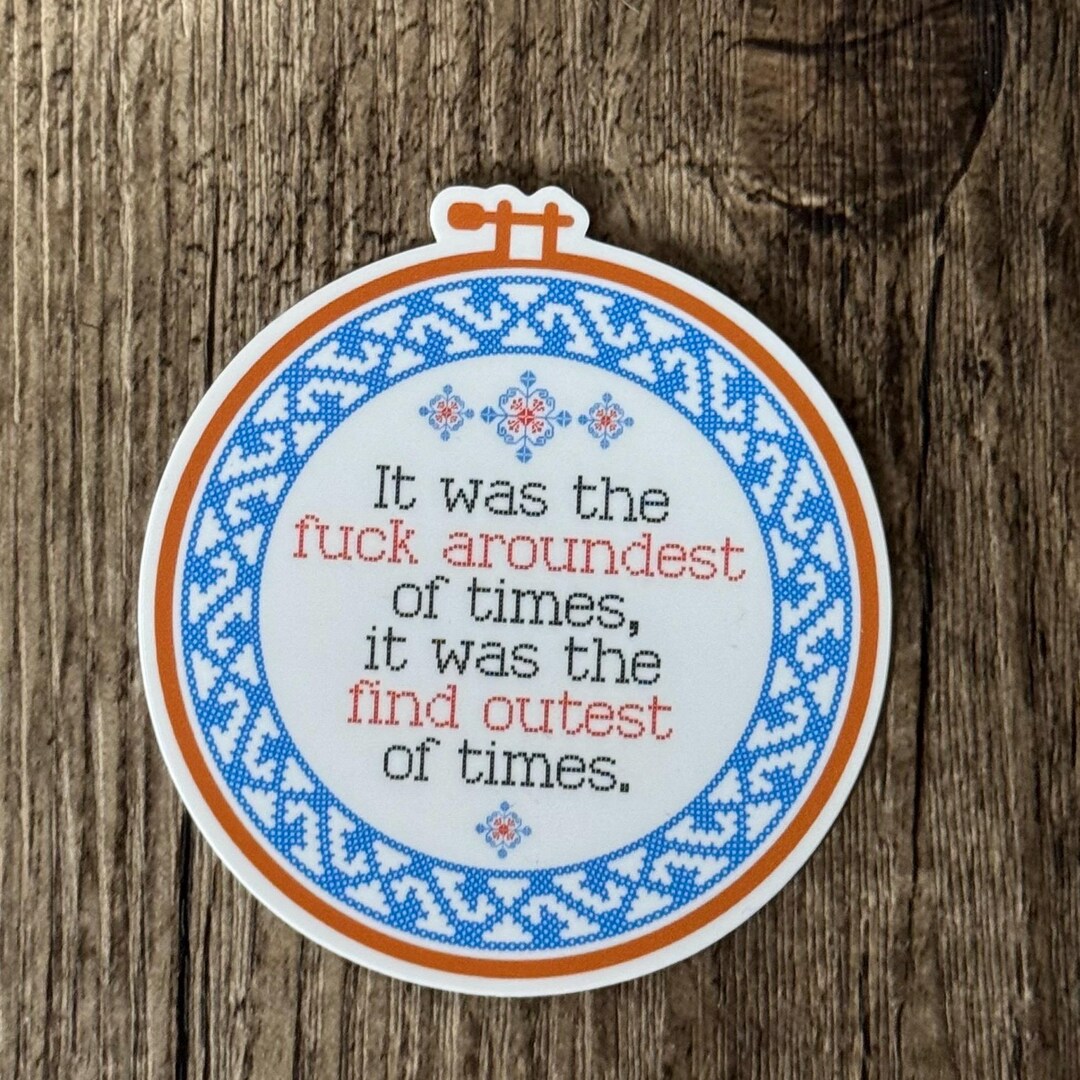 FAAFO Sticker, Fuck Around Sticker, Cross Stitch Sticker, Mental Health ...