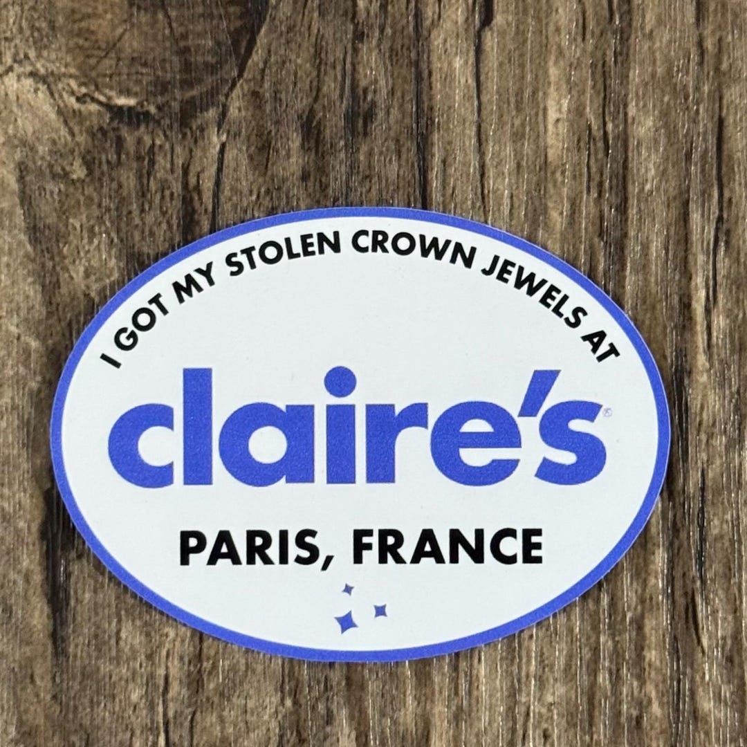 Heist Sticker, Museum Heist Sticker, Crown Jewels Sticker, Claires ...