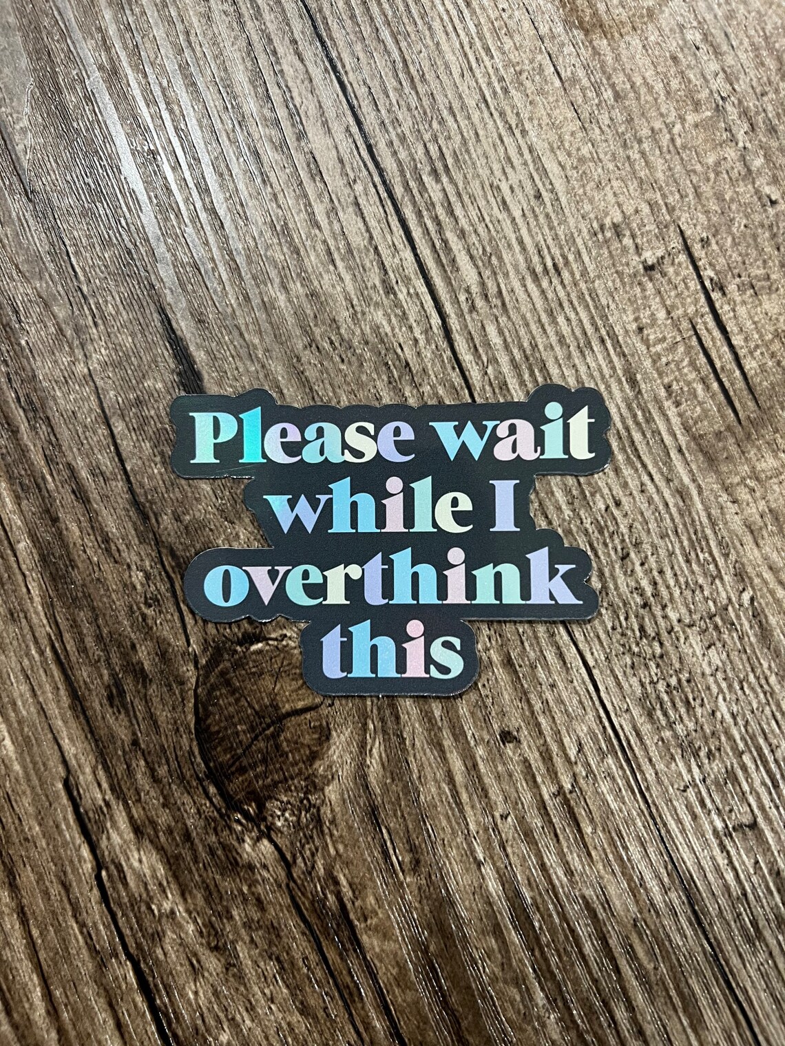 Overthinker Sticker Holographic Sticker Die Cut Stickers - Etsy
