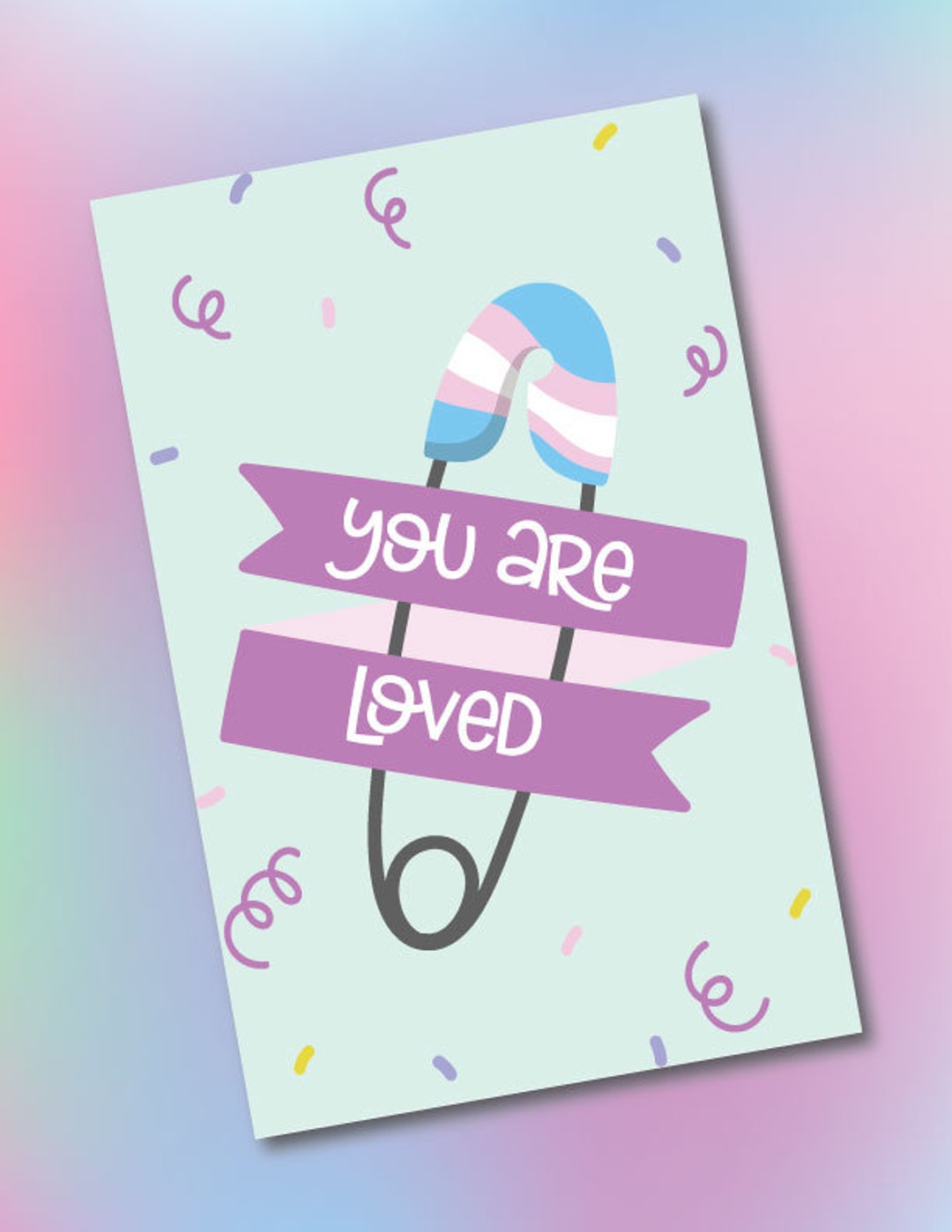 Transgender Card, Greeting Card, Digital Download, Paper Card, Trans ...
