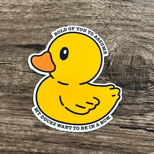 Rubber Duck Sticker, Ducks in a Row, Cute Duck Sticker, Mental Health ...