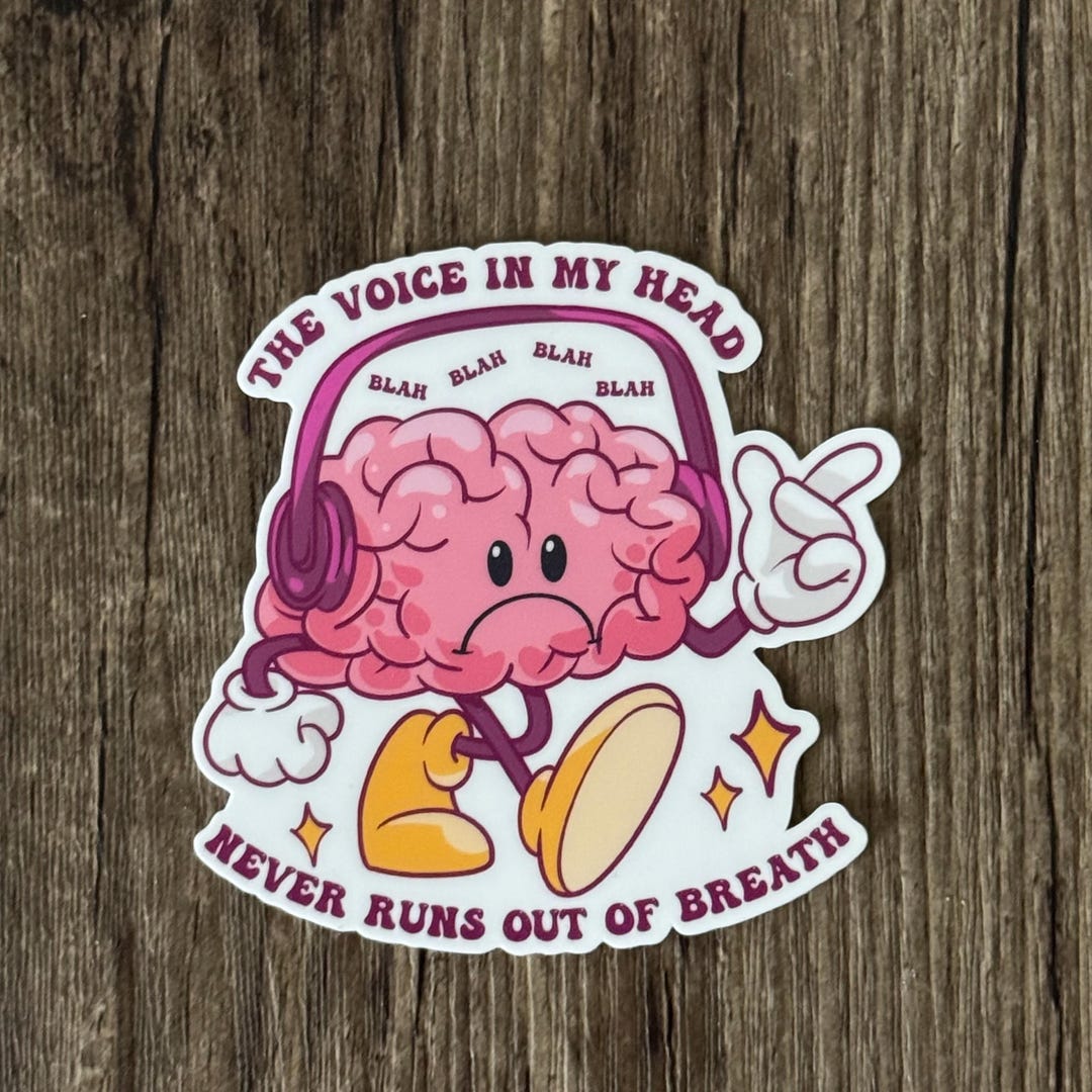 Voices in My Head Sticker, Mental Health Sticker, Brain Sticker, Funny ...