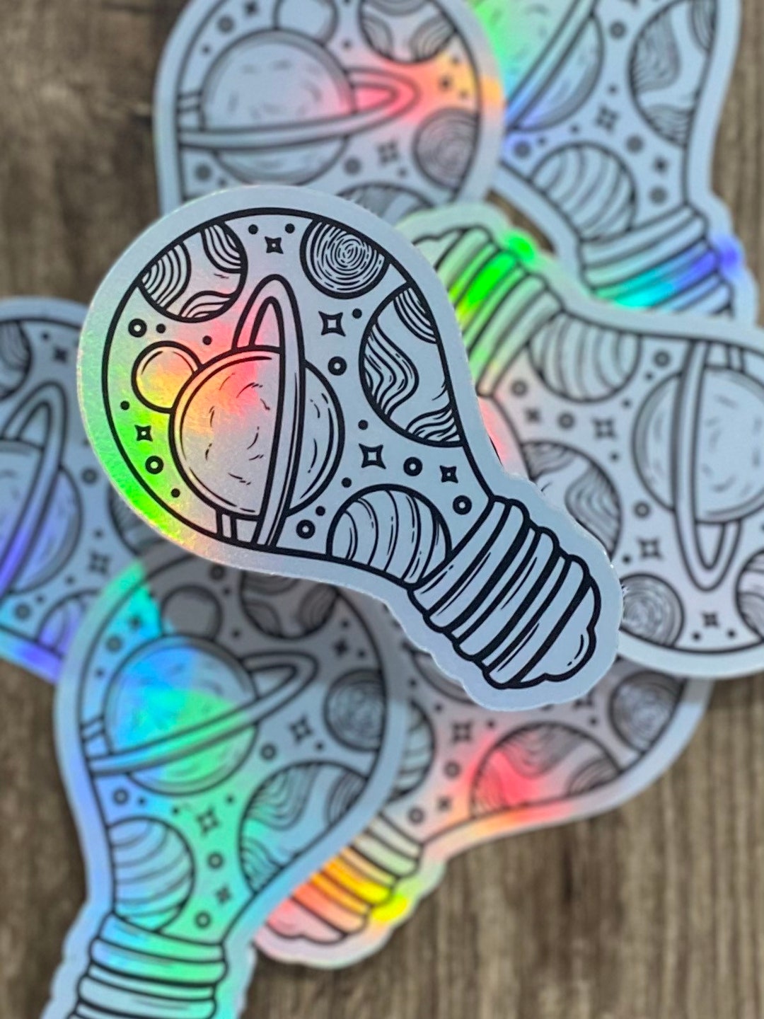 Light Bulb Sticker, Holographic Sticker, Die Cut Stickers, Die Cuts ...