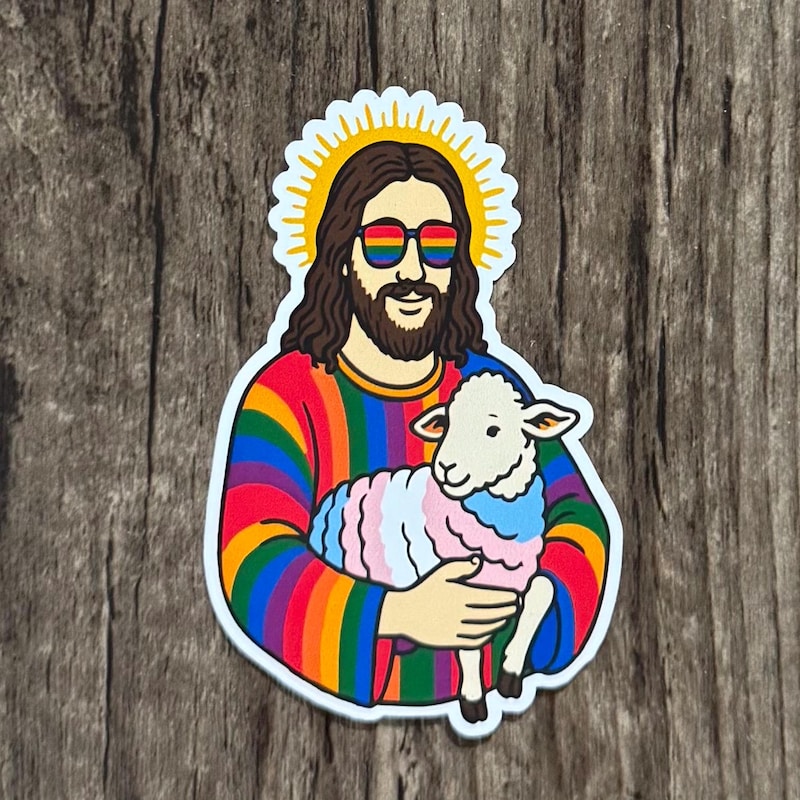 Pride Jesus Sticker - Etsy UK
