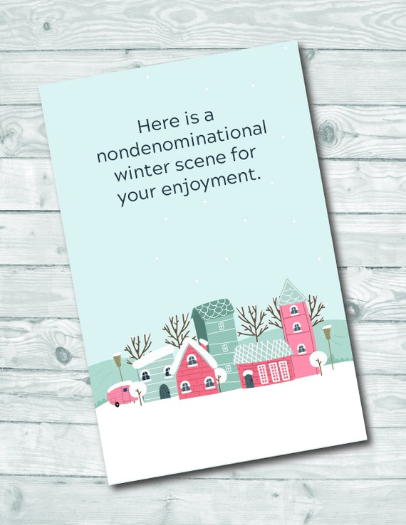 Non Denominational Holiday Cards Printable Free Custom Printable