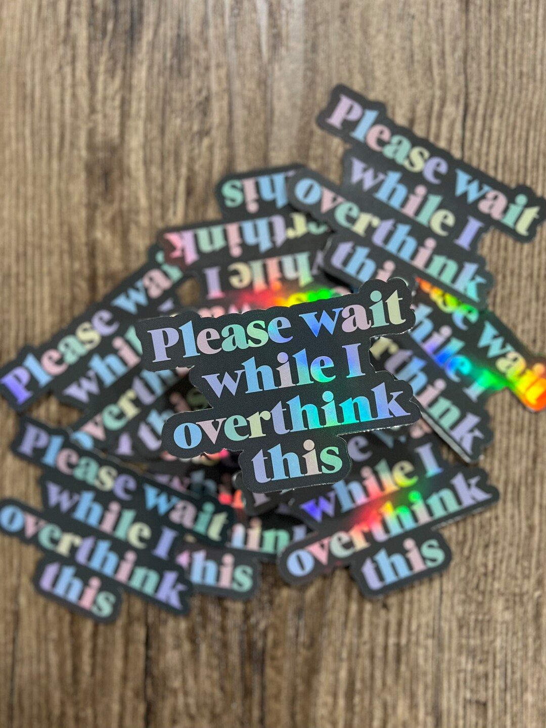 Overthinker Sticker, Holographic Sticker, Die Cut Stickers, Die Cuts ...