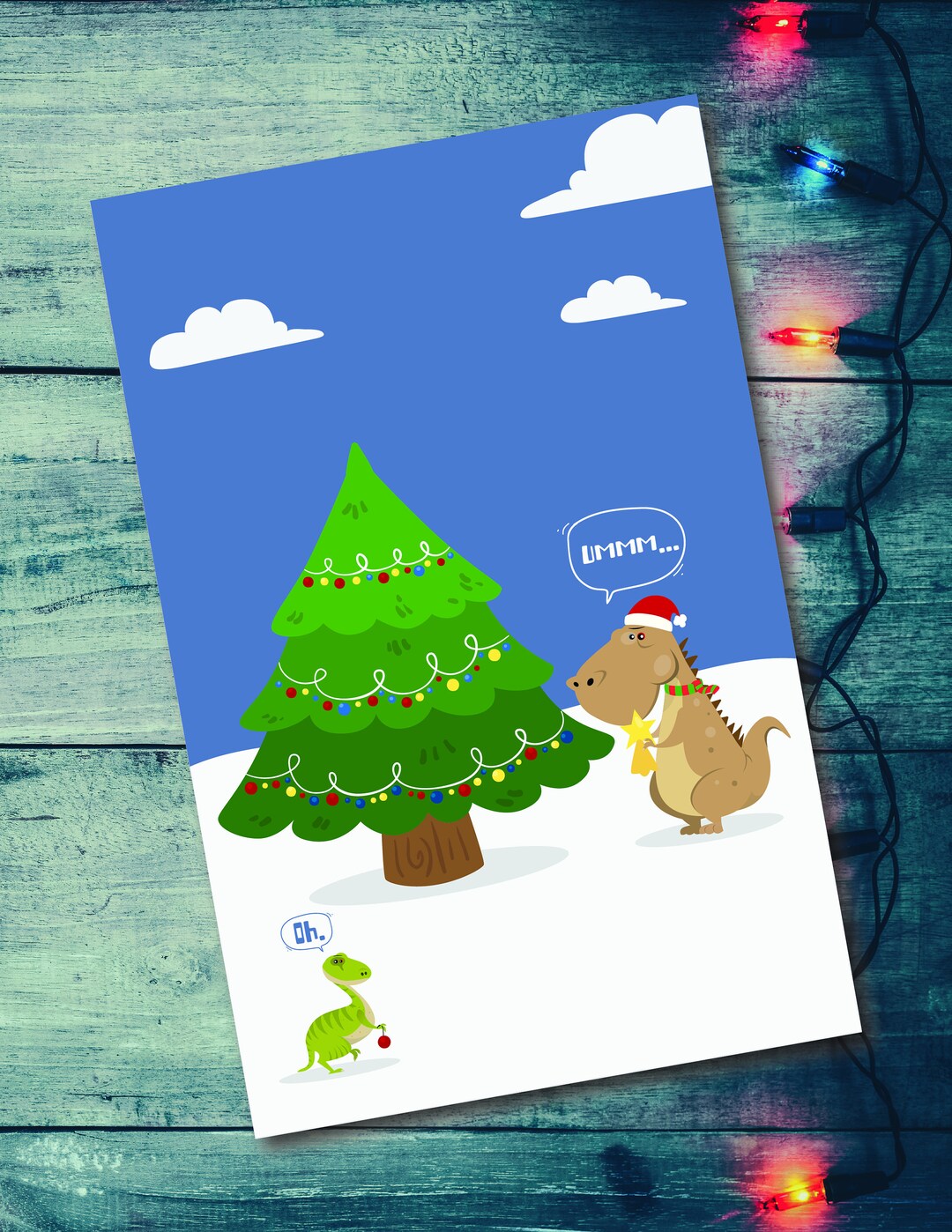 Dinosaur Card, Greeting Card, Digital Download, Paper Card, Cute Card ...