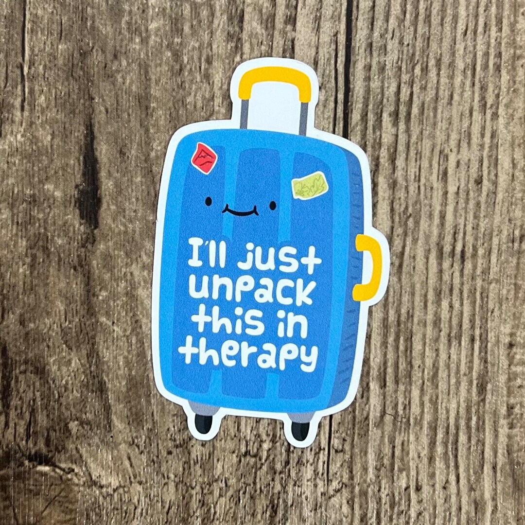 Therapy Sticker, Sticker, Unpack, Die Cuts, Laptop Sticker, Sticker ...