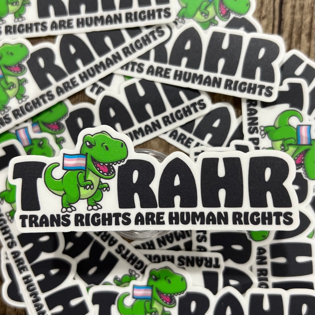 Trans Rights Are Human Rights, Trans Sticker, Die Cut Sticker, Laptop ...