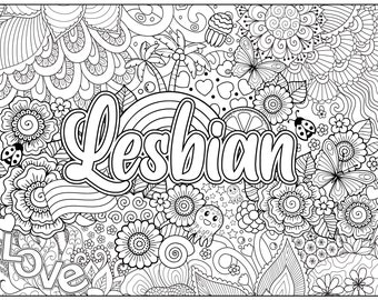 Lesbian Coloring Pages - Etsy Canada